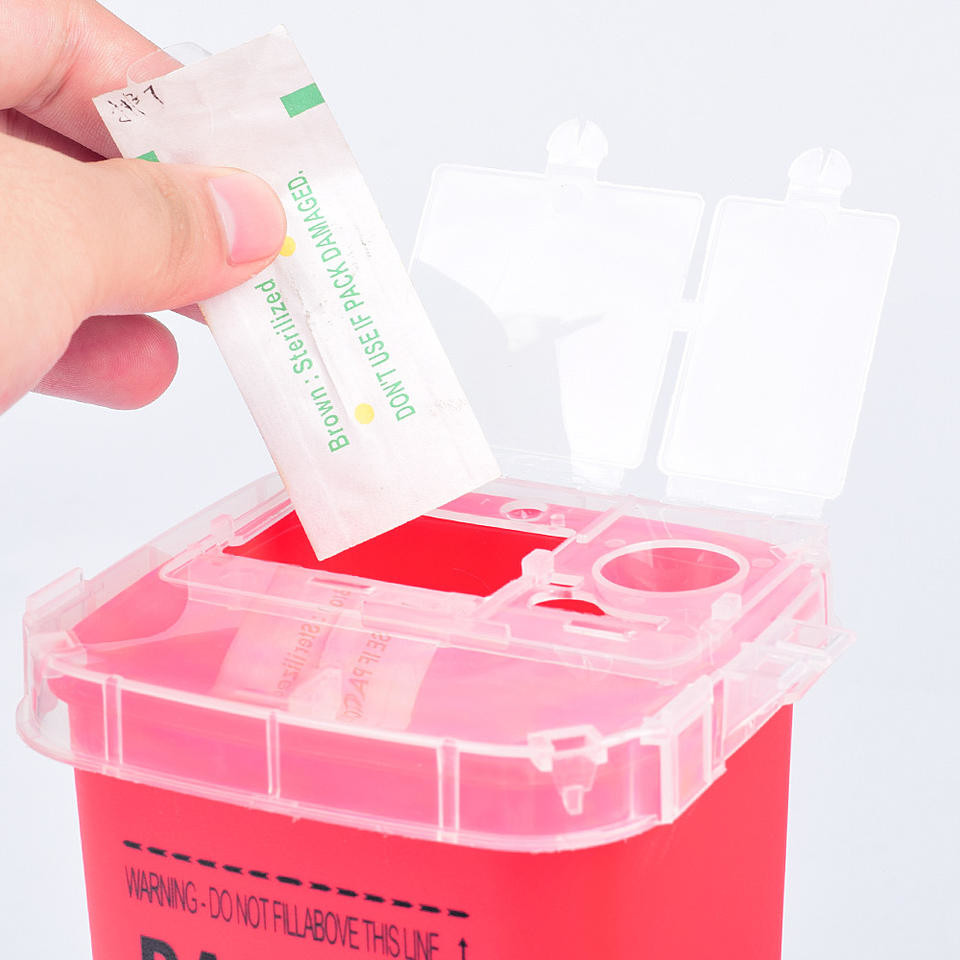 Medical Disposal Disposable 5L Paper Needle Sharps Bins Box Container Disposable Sharp Container ...