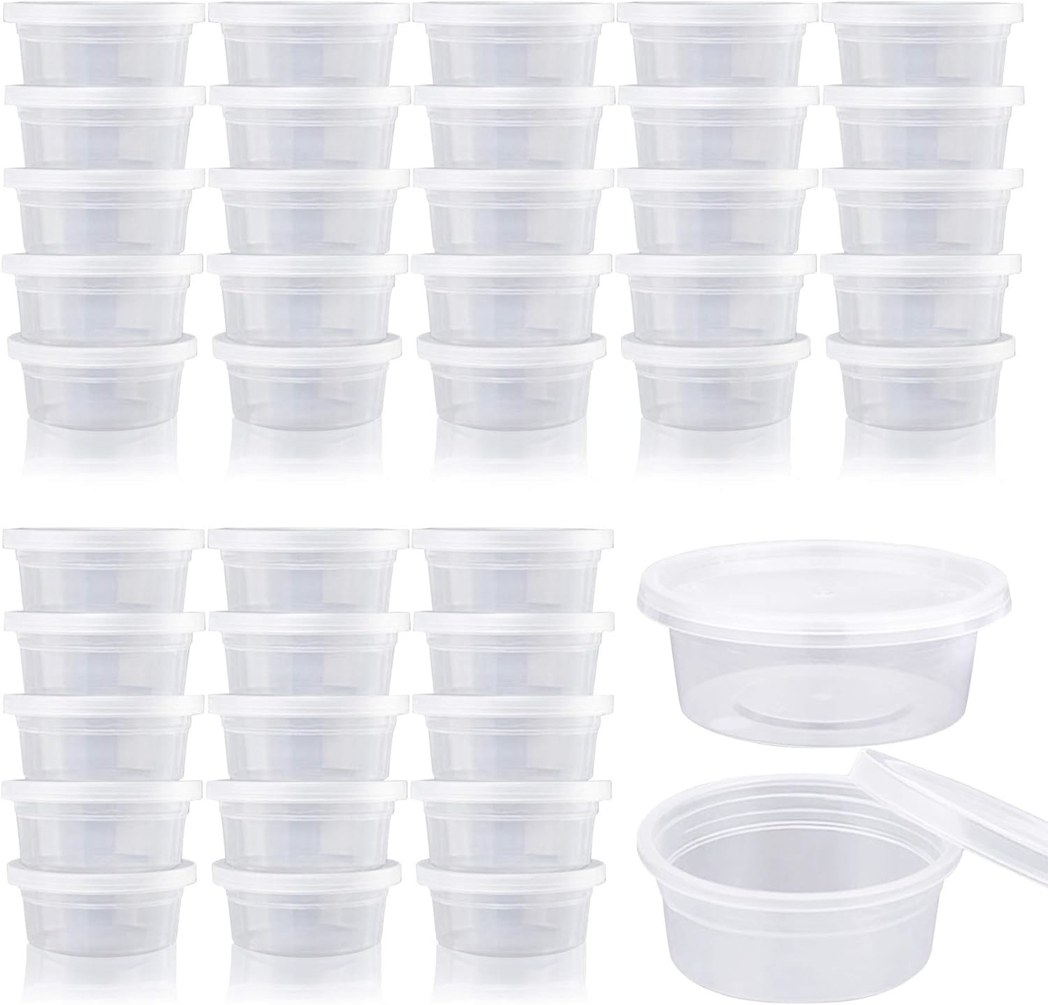 Small Plastic Containers With Lids 50 Pack Slime Containers With Lids ...