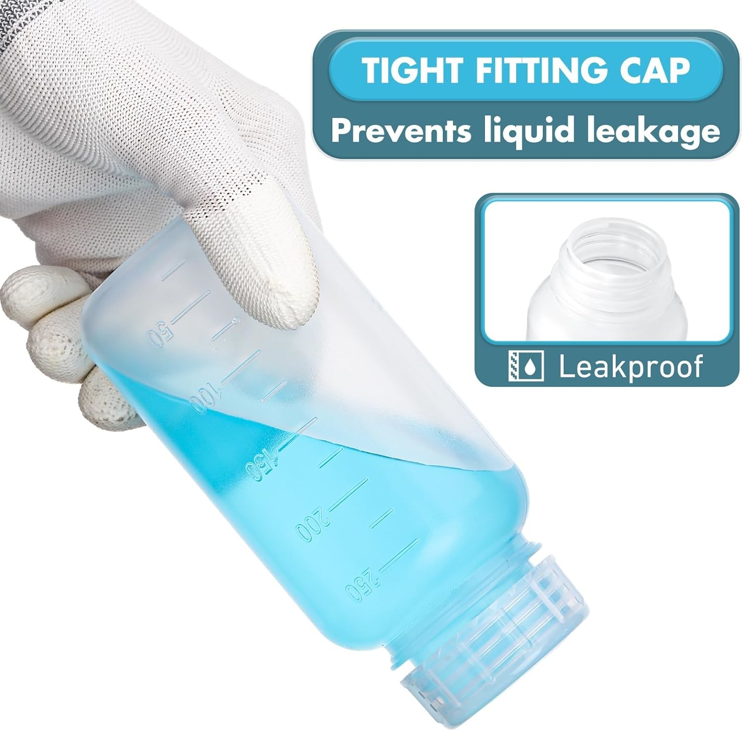 Laboratory Polypropylene Wide Mouth Reagent Bottle with Graduated Scale ...