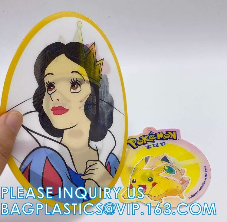Anime Cartoon Custom 3D Lenticular Sticker Holographic lable rolls ...