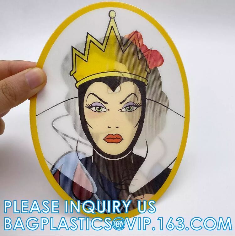 Anime Cartoon Custom 3D Lenticular Sticker Holographic lable rolls ...