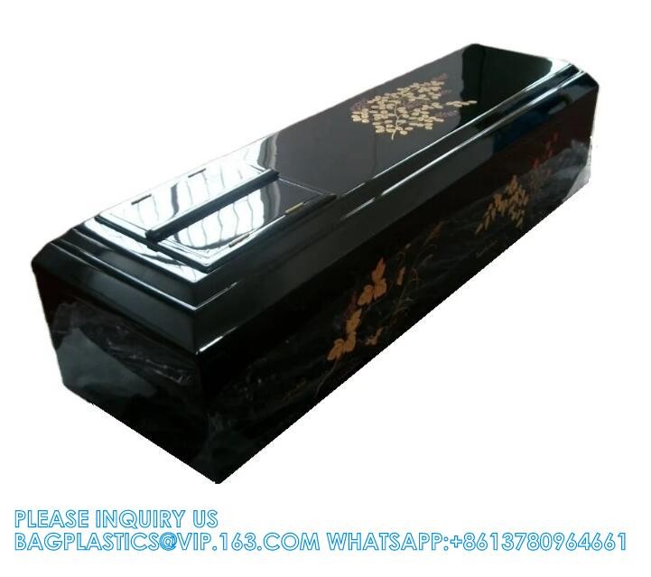 Paulownia Solid Wood Coffin With Carving Funeral Wood Casket Dome ...