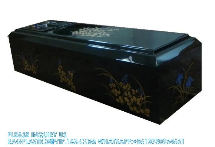 Paulownia Solid Wood Coffin With Carving Funeral Wood Casket Dome ...