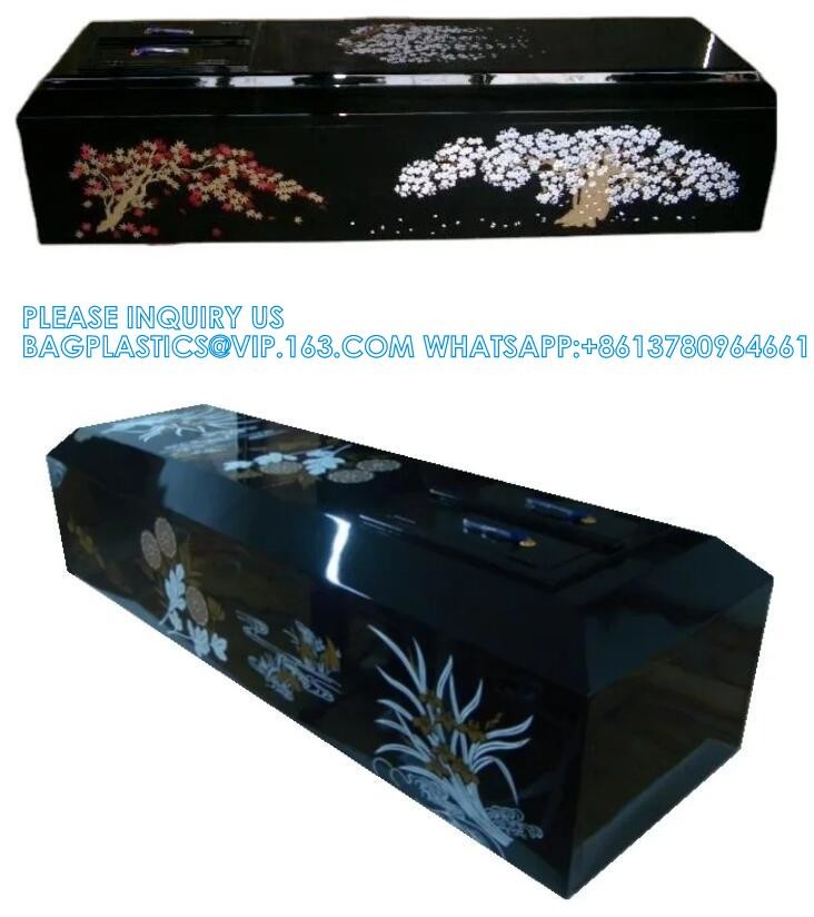 Paulownia Solid Wood Coffin With Carving Funeral Wood Casket Dome ...