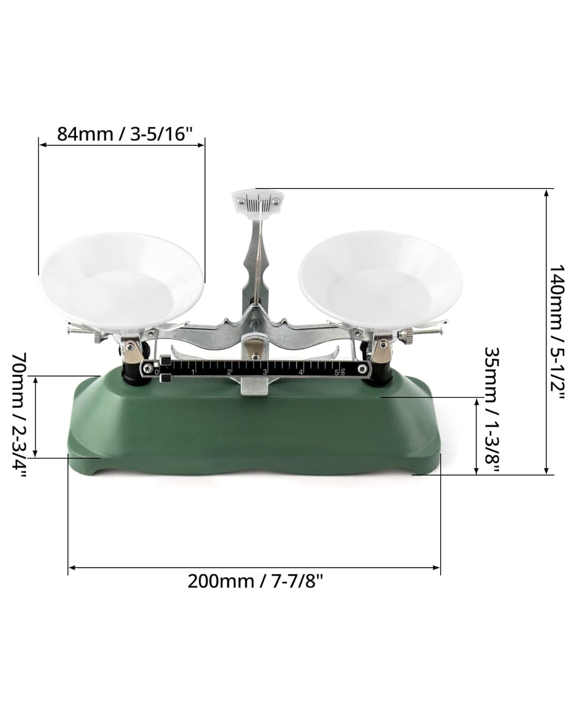 Balance Scale, 200g / 0.2g, Laboratory Triple Beam Balance Beam Scale ...