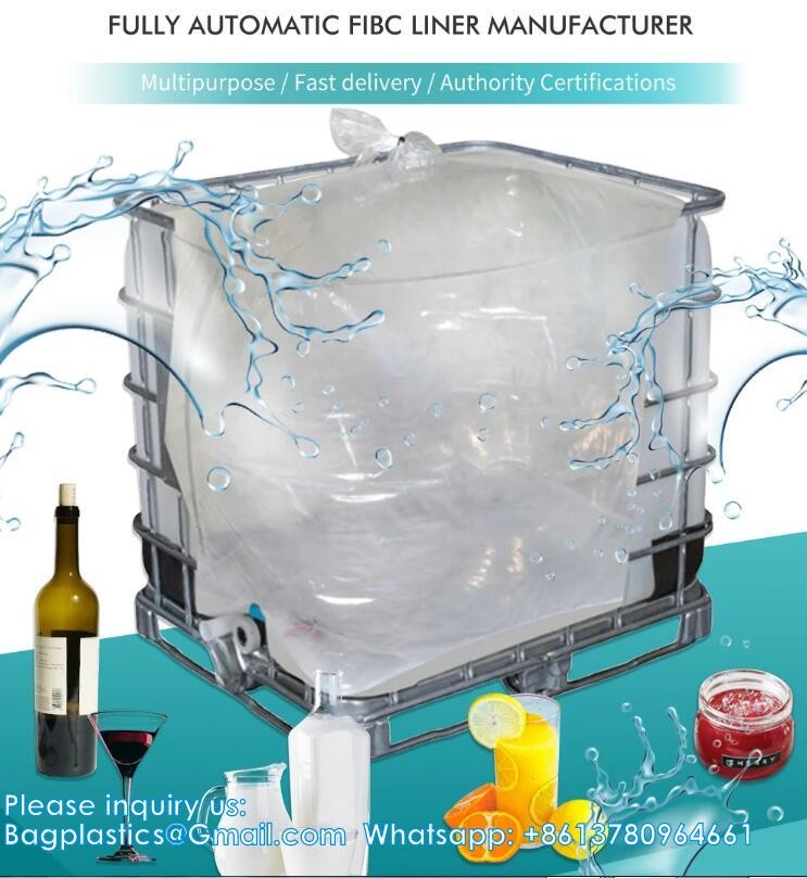 Transparent Aseptic IBC Tank Plastic Liner Bag For Liquid Packaging ...
